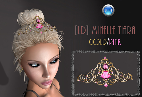 Second Life Marketplace - [LD] Minelle Gold_Pink Tiara